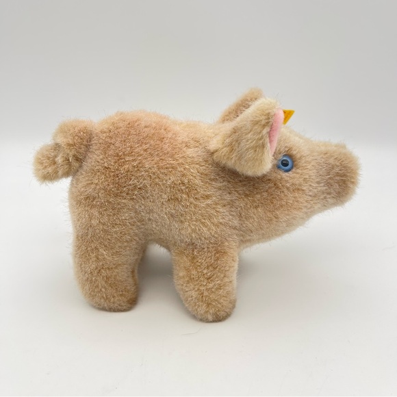 steiff | Toys | Vintage 9s Steiff Piggy The Piglet Mohair Stuffed ...